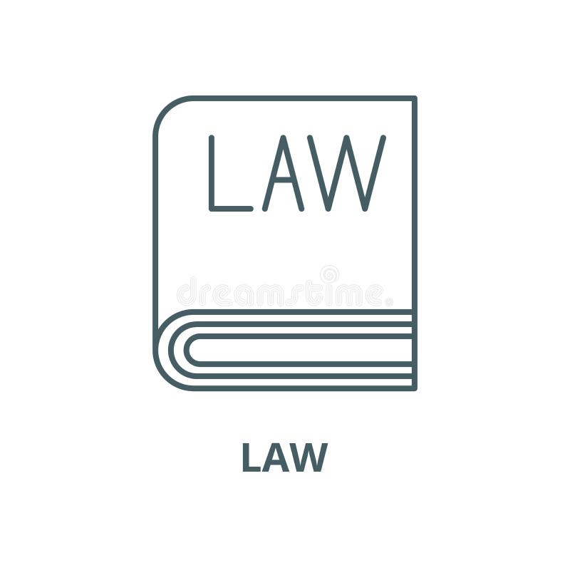 Law Vector Line Icon, Linear Concept, Outline Sign, Symbol Stock Vector ...