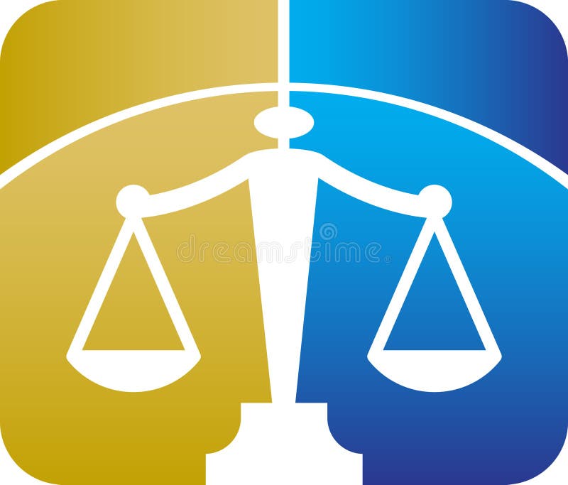 Law weighing machine stock vector. Illustration of head - 79987831