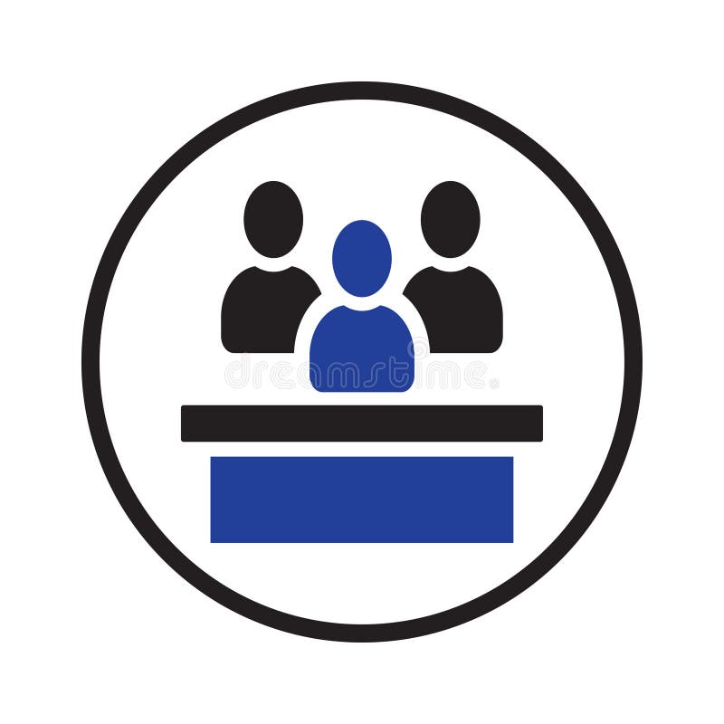 Law Witness Box and Witness Icon Stock Vector - Illustration of ...