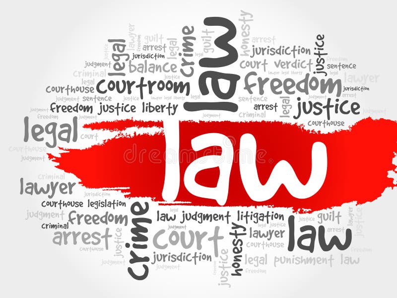 Law word cloud stock illustration. Illustration of legislation - 205815239