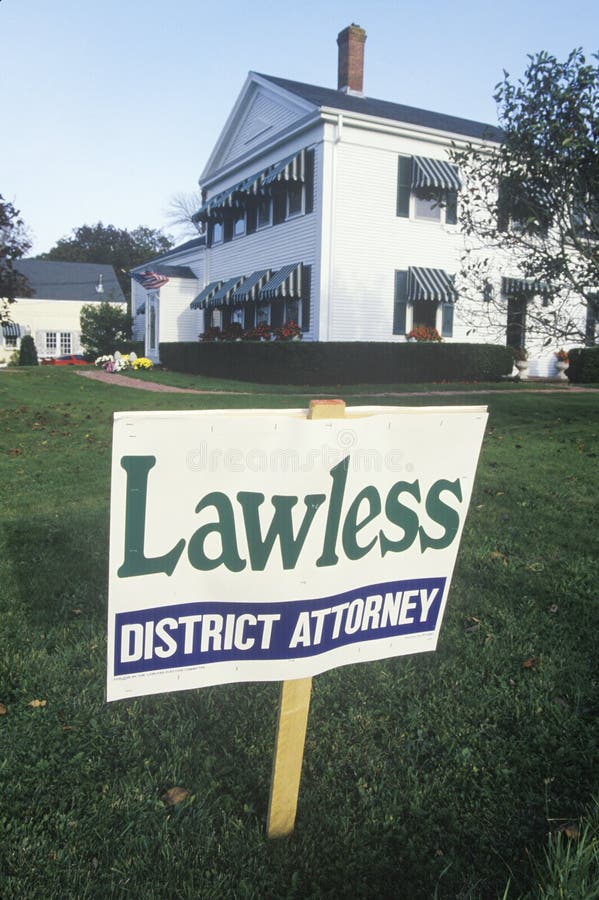 Lawless - District Attorney Sign Editorial Photography - Image of ...