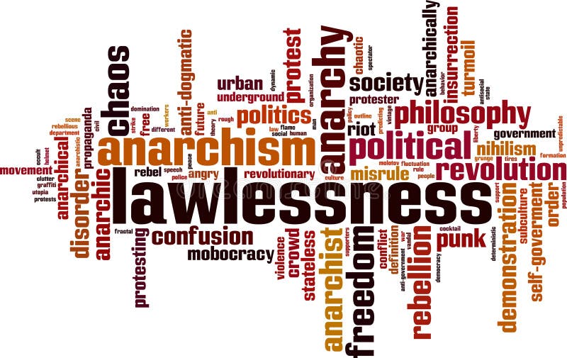 Lawlessness word cloud stock vector. Illustration of liberty - 269565455