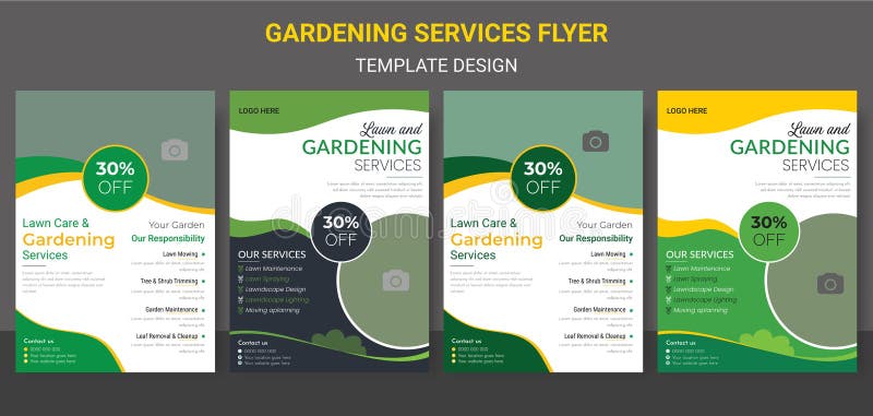 Lawn and Gardening Service Flyer Design Template. Tree and Gardening ...