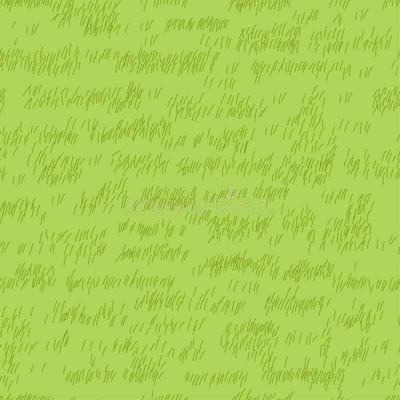 Lawn Grass Seamless In Summervector Cartoon Nature Green Field Texture Cute Meadow In Spring