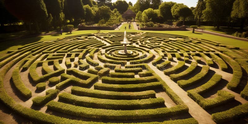 Lawn with a Labyrinth a Photograph of a Lawn with a La_002 Stock ...
