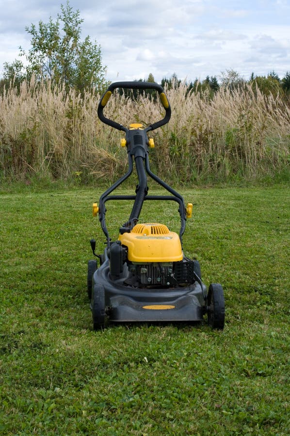 Lawn mower. stock photo. Image of implement, lawn, field - 11138114