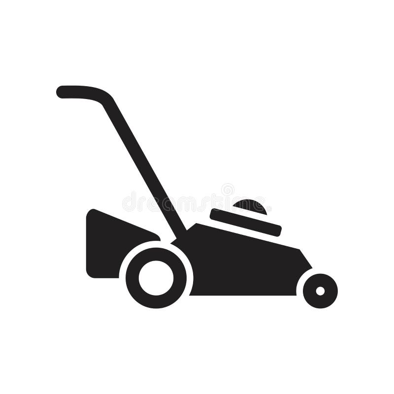 Lawn Mower Icon Template Black Color Editable. Lawn Mower Icon Symbol ...