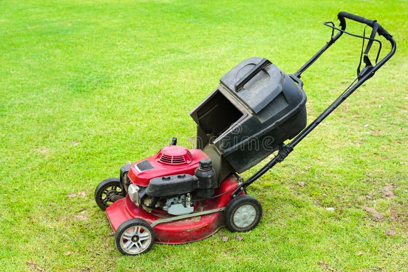 Lawn mower machine stock image. Image of lawnmower, tool - 120920369