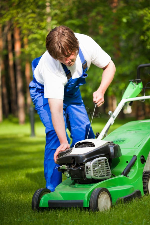 Lawnmower stock image. Image of summer, lawn, home, spring - 2558929