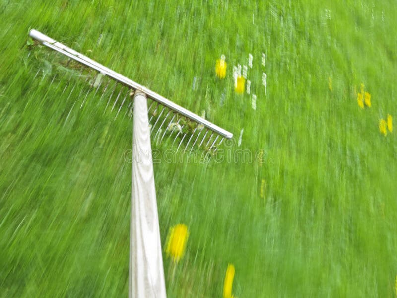 Lawn rake in motion stock photo. Image of fast, concept - 24603276