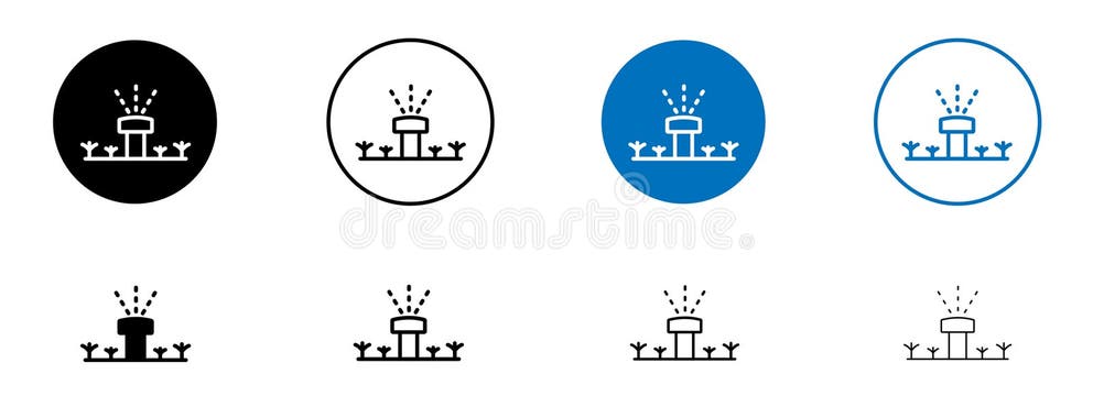 Lawn sprinkler icon vector stock vector. Illustration of garden - 348078002