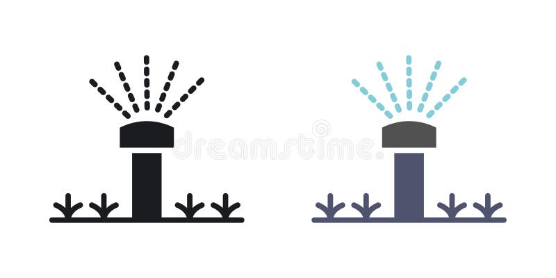 Lawn sprinkler icon vector stock vector. Illustration of water - 348158549