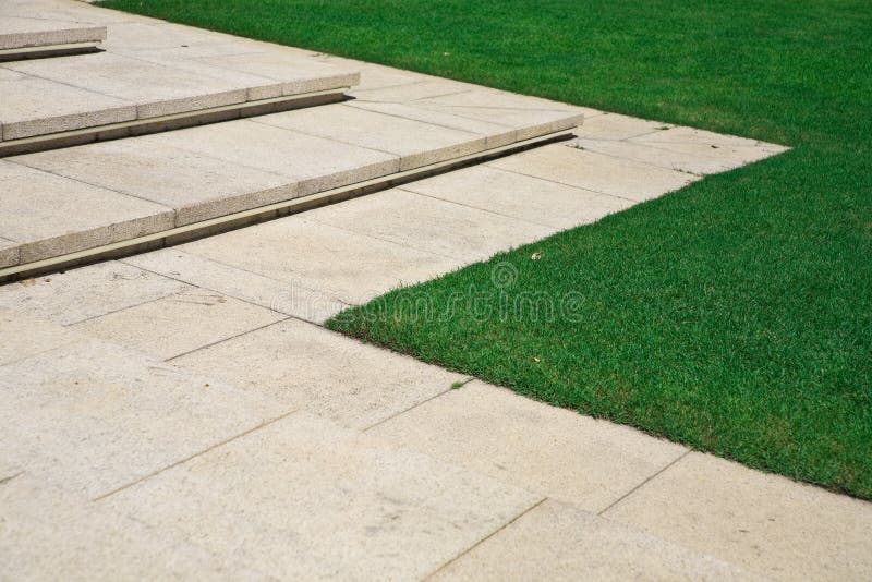 Lawn and steps stock photo. Image of grass, park, garden - 61882806