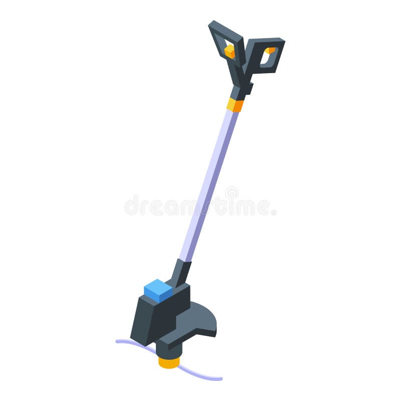 Lawn Trimmer Icon Isometric Vector. Garden Grass Stock Illustration ...