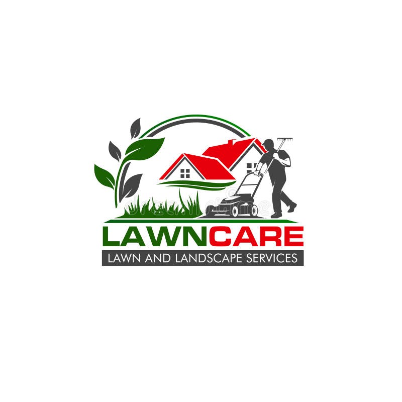 Lawncare Lawn and Service Logo Template Stock Illustration ...