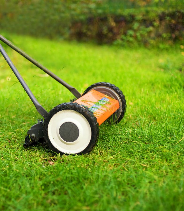 Lawn Mower stock photo. Image of grass, trim, garden, machine - 803606