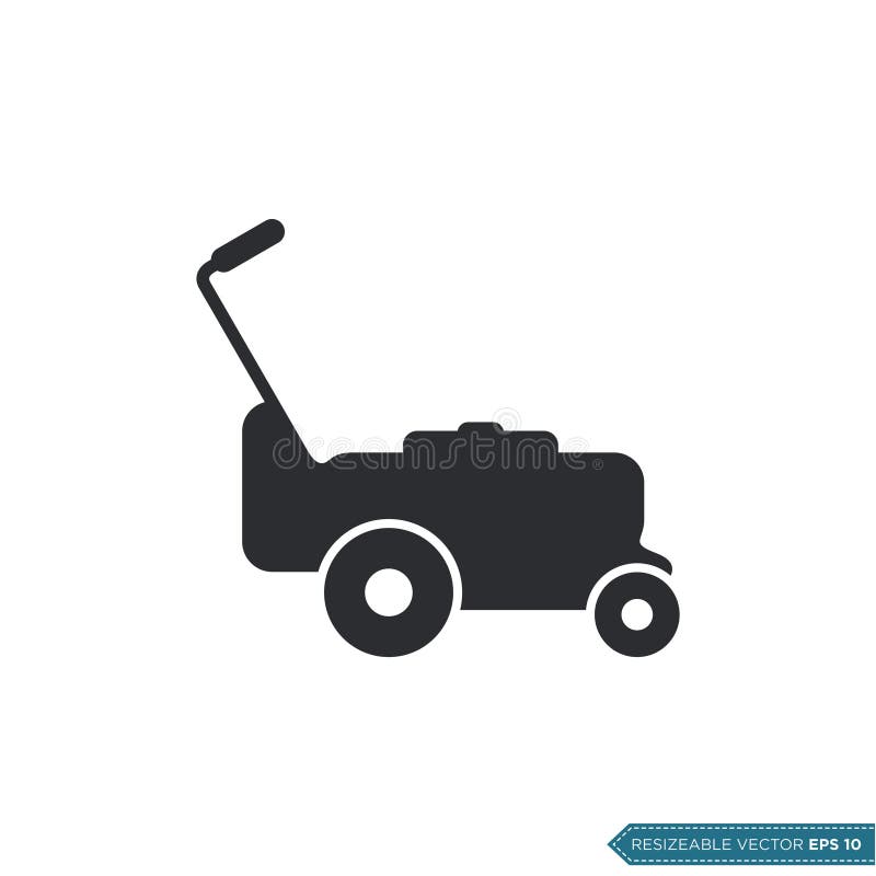 Lawnmower, Grass Cutter Icon Vector Template Illustration Design Stock ...
