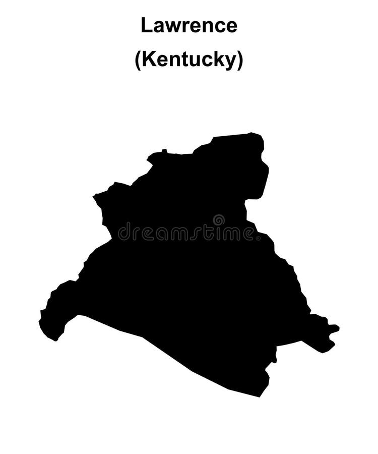 Lawrence outline map stock vector. Illustration of boundary - 361598556