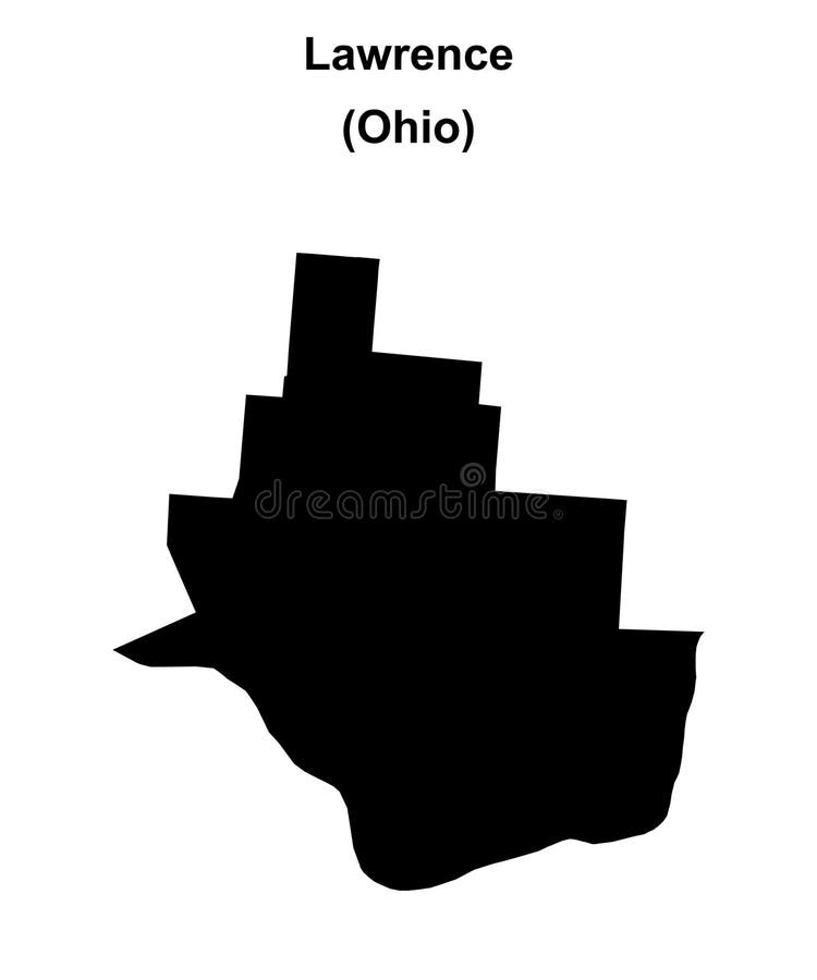 Lawrence outline map stock vector. Illustration of lawrence - 361750240