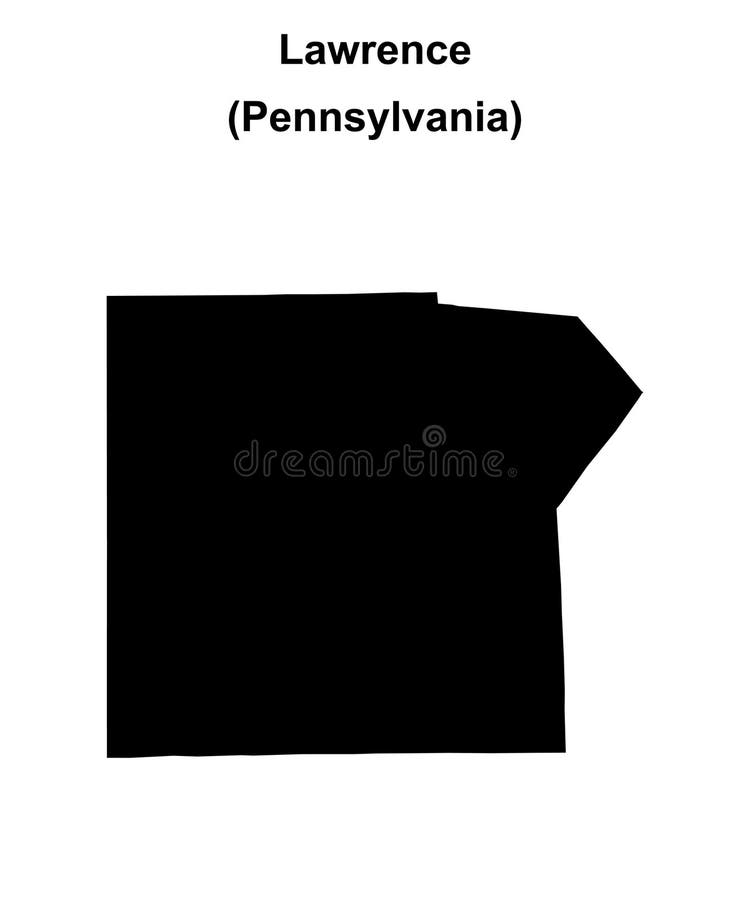 Lawrence outline map stock vector. Illustration of design - 361755338