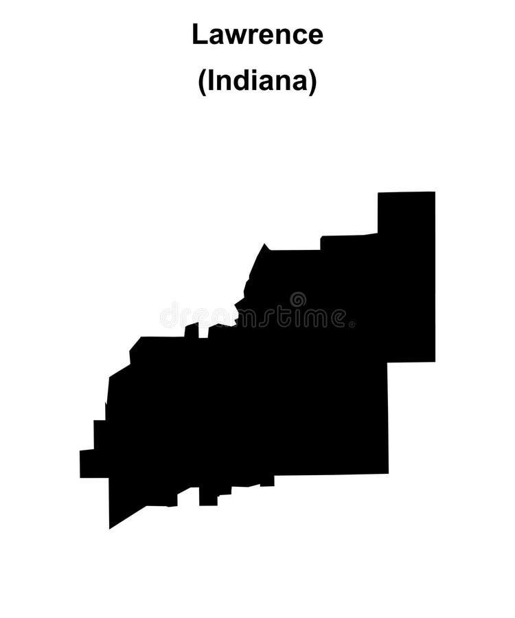 Lawrence outline map stock vector. Illustration of tennessee - 357280643