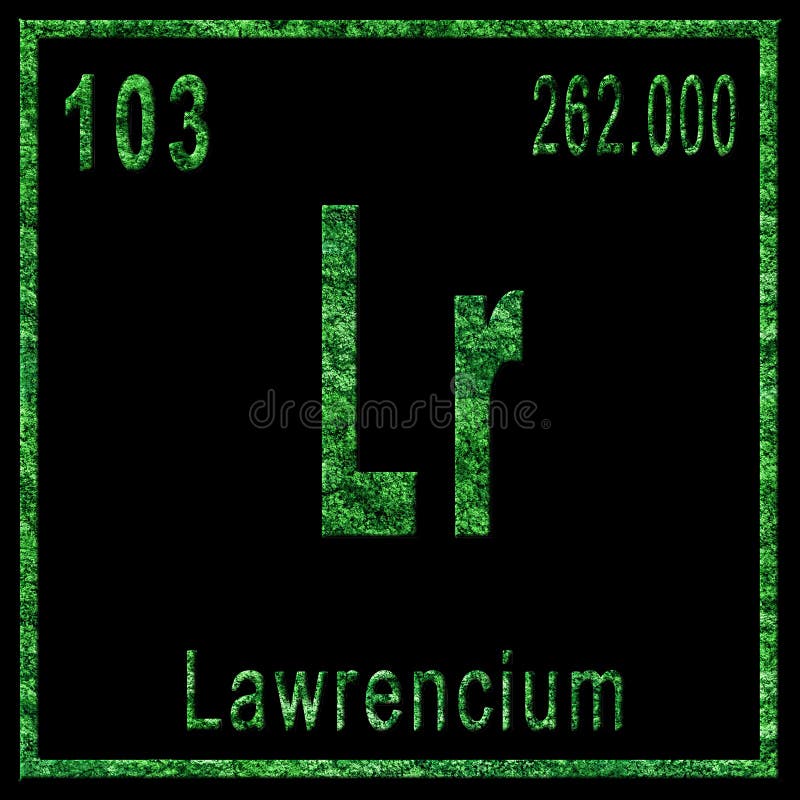 Lawrencium Chemical Element, Green Edition Stock Illustration ...