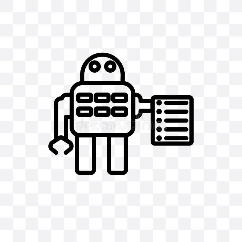 Laws Of Robotics Vector Linear Icon Isolated On Transparent Background ...