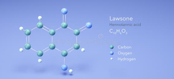 Lawsone Molecule, Molecular Structures, Hennotannic Acid 3d Model ...