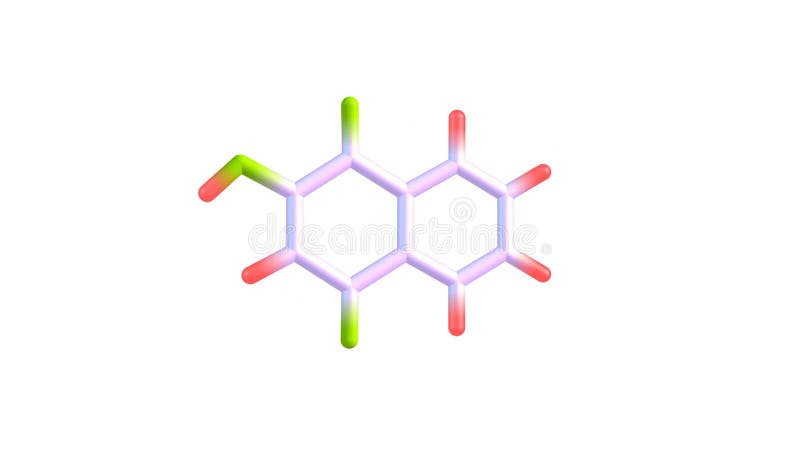 Lawsone Molecule Rotating Video Full HD Stock Footage - Video of model ...
