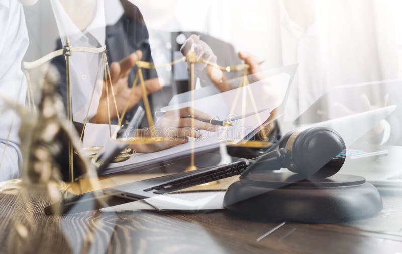 Lawsuit and Justice Concept, Lawyer Working with Partner at Law Stock ...