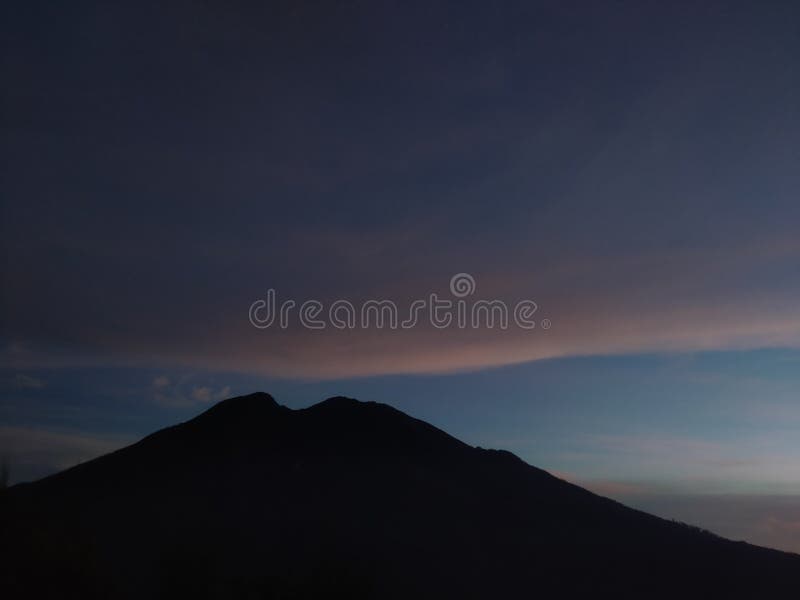 Lawu Mountain Viewing from Mongkrang Mountain at Sunrise Stock Image ...