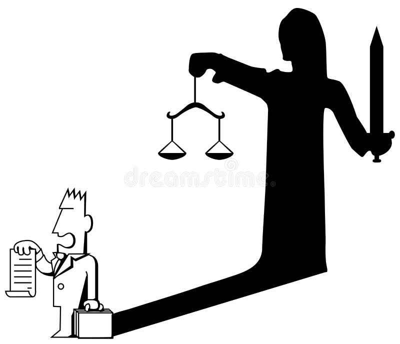 Lawyer Cartoon, Justice stock vector. Illustration of impartial - 231642640