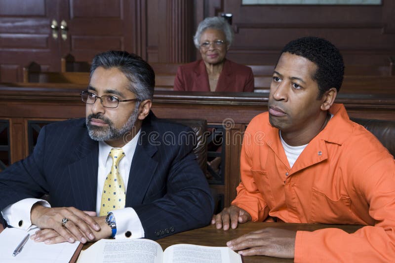 Lawyer and Criminal in Court Stock Image - Image of attorney, american ...