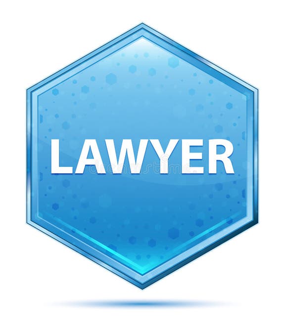 Lawyer Crystal Blue Hexagon Button Stock Illustration - Illustration of ...
