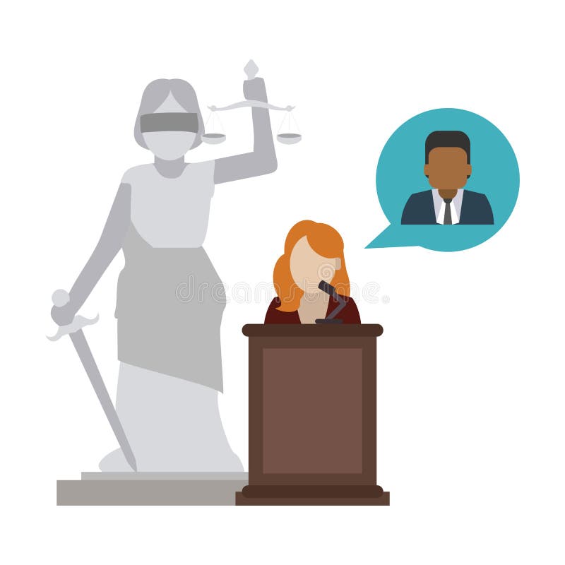 Lawyer defending client stock vector. Illustration of resources - 143504736