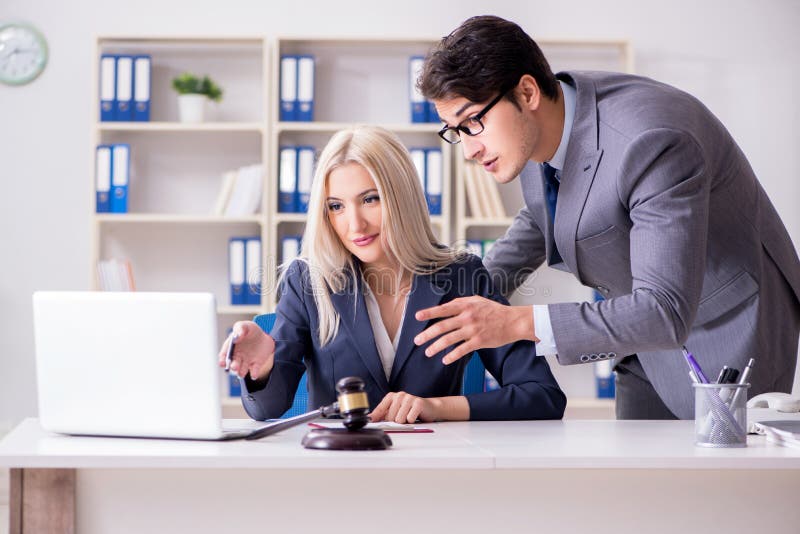 The Lawyer Discussing Legal Case with Client Stock Image - Image of ...