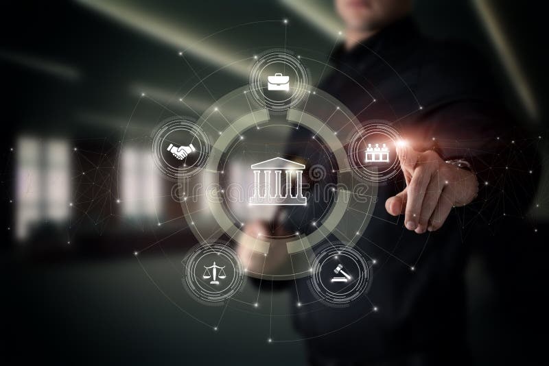 A Lawyer Draws the Structure of a Legal Defense on a Virtual Screen ...