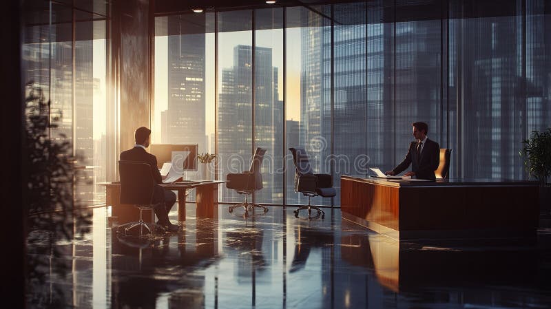 A Lawyer Explaining Legal Documents To a Client in a Well-lit, Modern ...