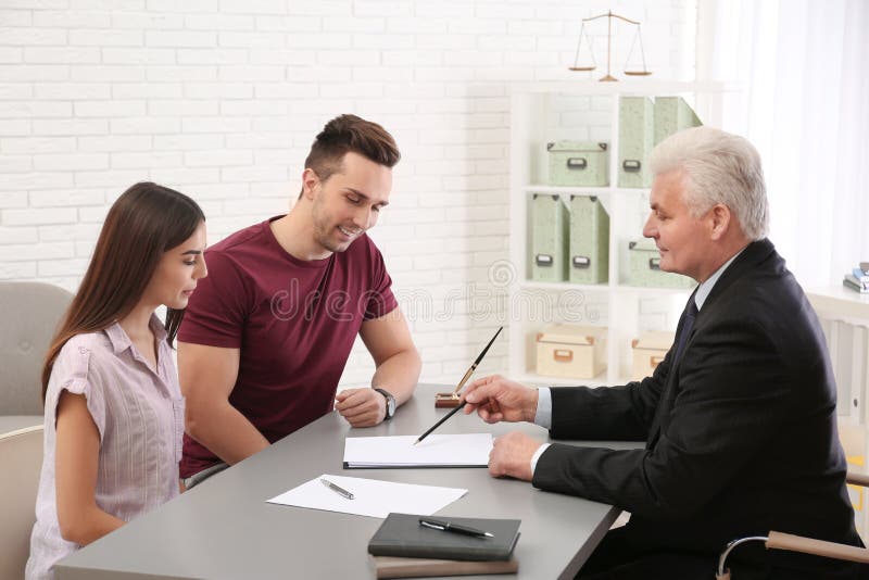 Lawyer Having Meeting with Senior Client Stock Photo - Image of ...