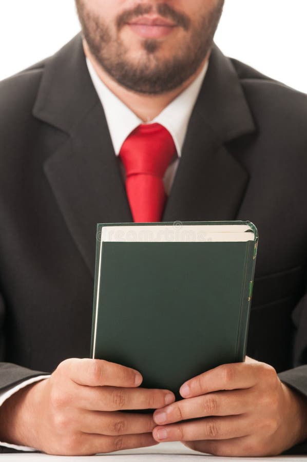 Lawyer holding a book stock image. Image of dealer, entrepreneur - 43017099