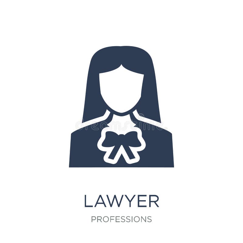 Lawyer Icon. Trendy Flat Vector Lawyer Icon on White Background Stock ...