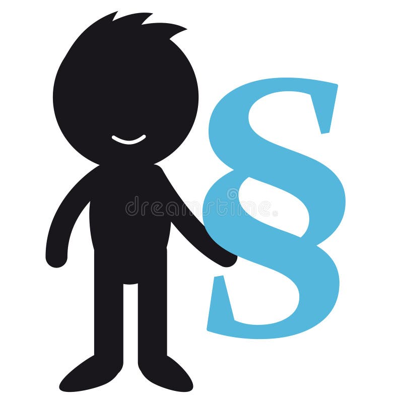 Stickman Paragraph Lawyer Justice Stock Vector - Illustration of book ...