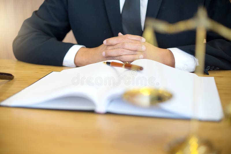 Lawyer or Judge Work in the Office with Gavel Stock Photo - Image of ...
