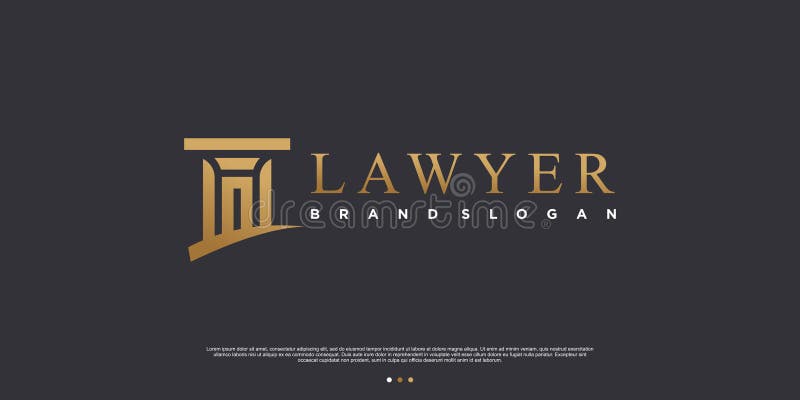 Lawyer Logo Template with Creative Abstract Style Premium Vector Stock ...