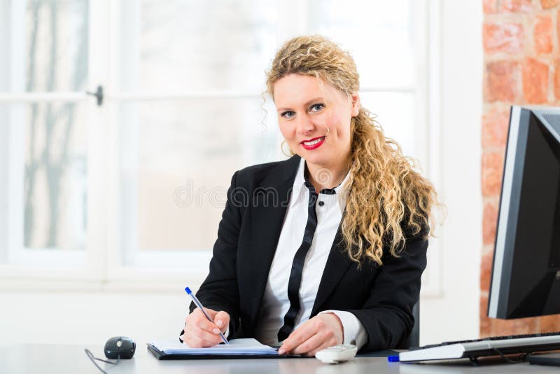 Lawyer in Office with Law Book Working on Desk Stock Photo - Image of ...