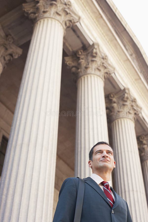 Lawyer Outside Courthouse stock photo. Image of looking - 31836450