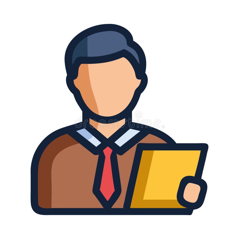 Lawyer Presenting Case File Icon Stock Vector - Illustration of ...
