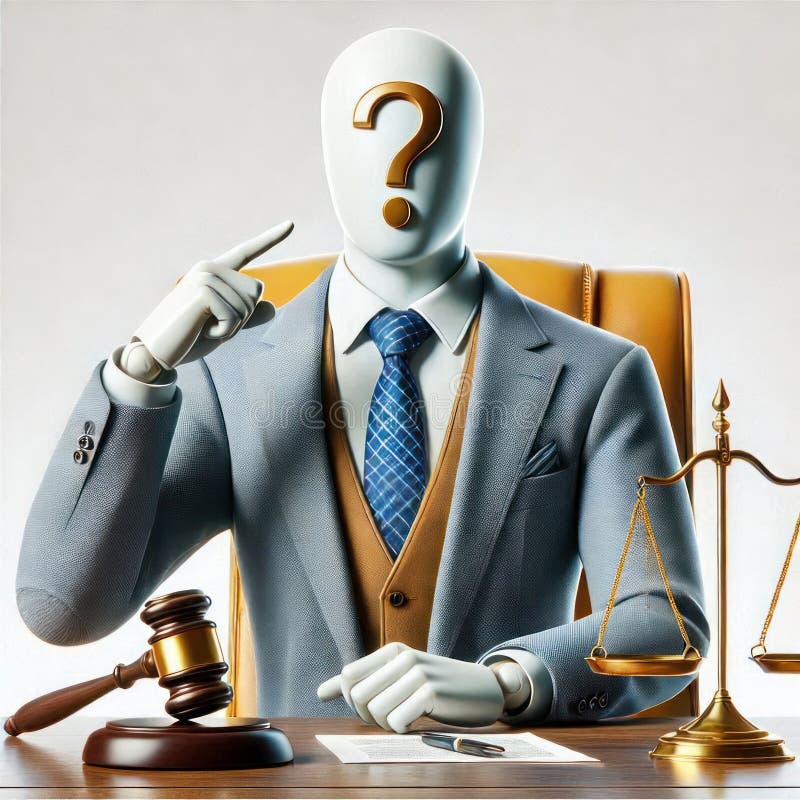 A Lawyer with a Question Mark instead of a Face. Stock Photo - Image of ...