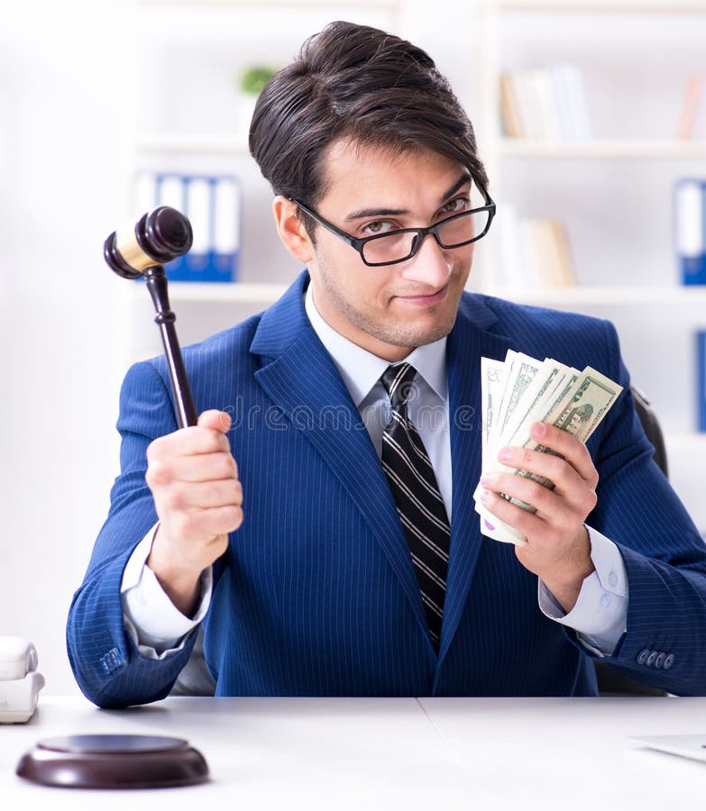 Lawyer Receiving Money As Bribe Stock Image - Image of authority ...