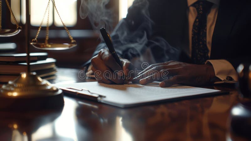 The Lawyer Signing Documents.AI Generated Image Stock Image - Image of ...